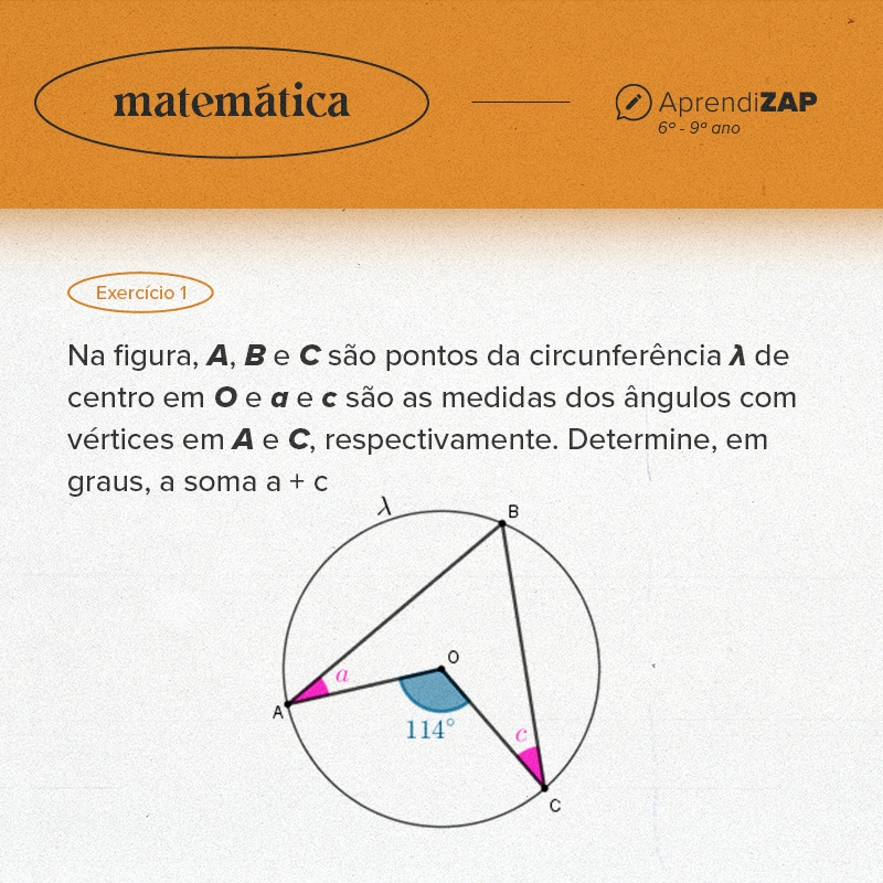 Ângulos na circunferência: ângulo central e ângulo inscrito | AprendiZAP