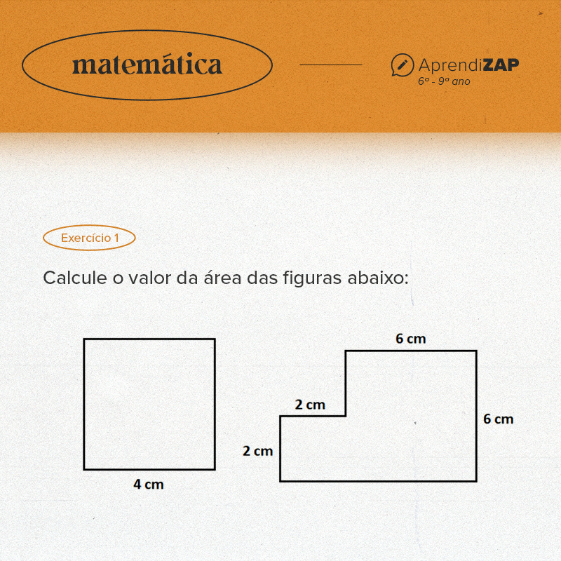 Área dos quadrados | AprendiZAP