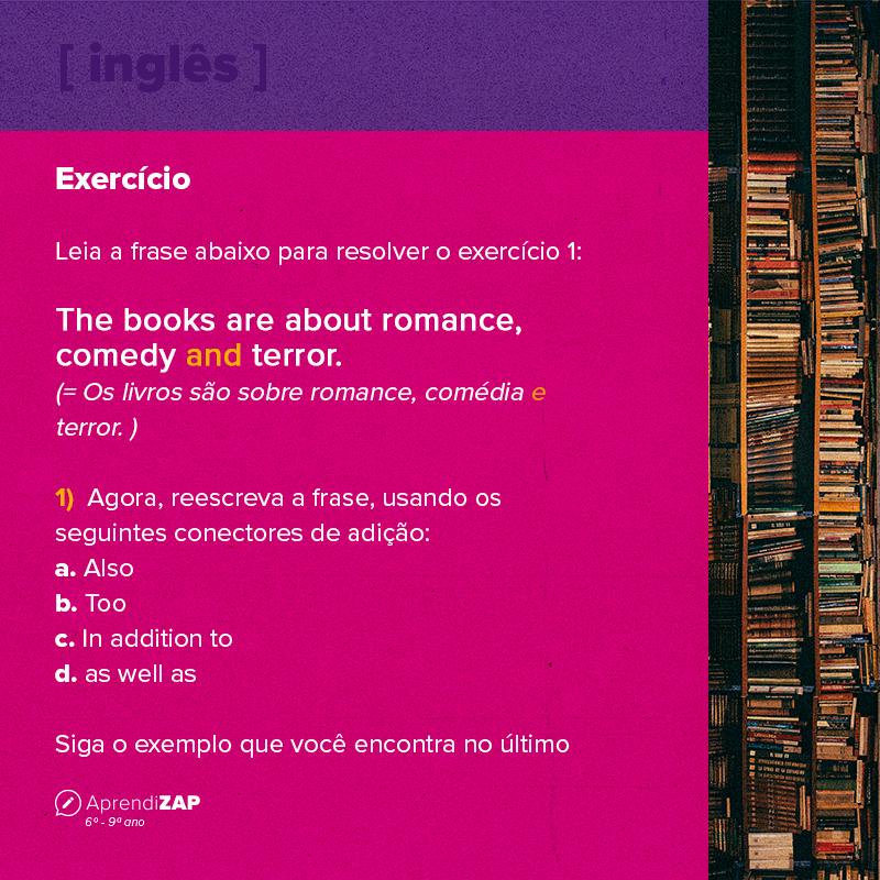 Conectores indicadores de adição | AprendiZAP